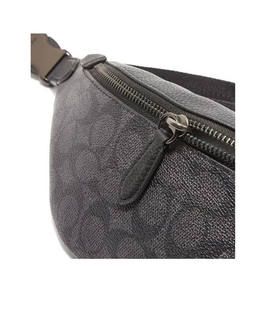 COACH Logo Zipper Waist Bag in Gray for Men | Lyst