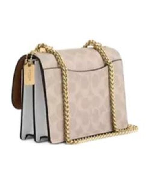 COACH Clamshell Crossbody Bag in Natural | Lyst