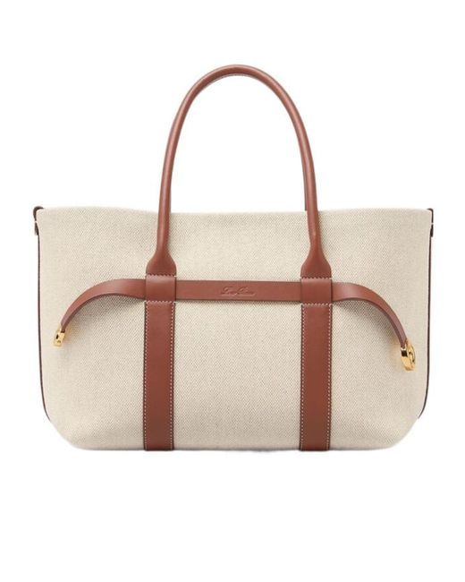 Loro Piana Ghiera Shopper Small Handbag in Natural | Lyst