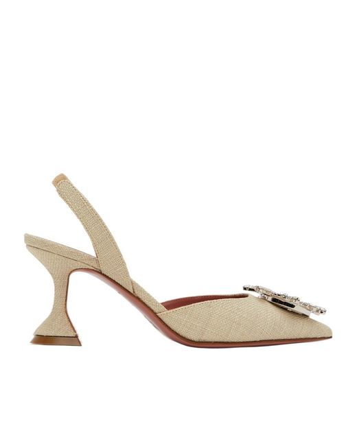AMINA MUADDI Begum Sling 70 Pointed High Heels in Metallic | Lyst