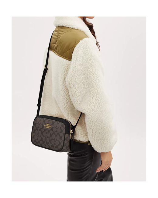 COACH Jamie Logo Camera Bag in Black | Lyst