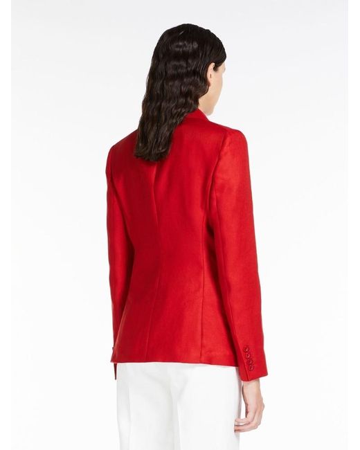 Max Mara Logo Blazer in Red | Lyst