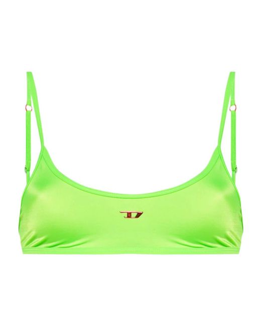 DIESEL Nala Logo-Appliqué Bikini Top in Green | Lyst