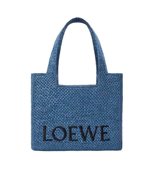 Loewe Font Medium Tote Bag in Blue | Lyst