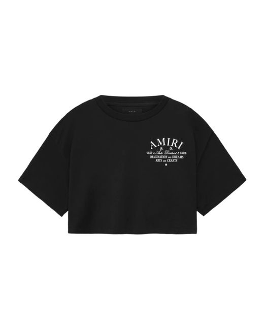Amiri Logo Pattern Short T-Shirt in Black | Lyst
