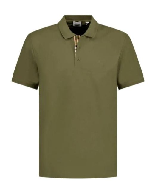 Burberry Embroidery Polo Shirt in Green for Men | Lyst