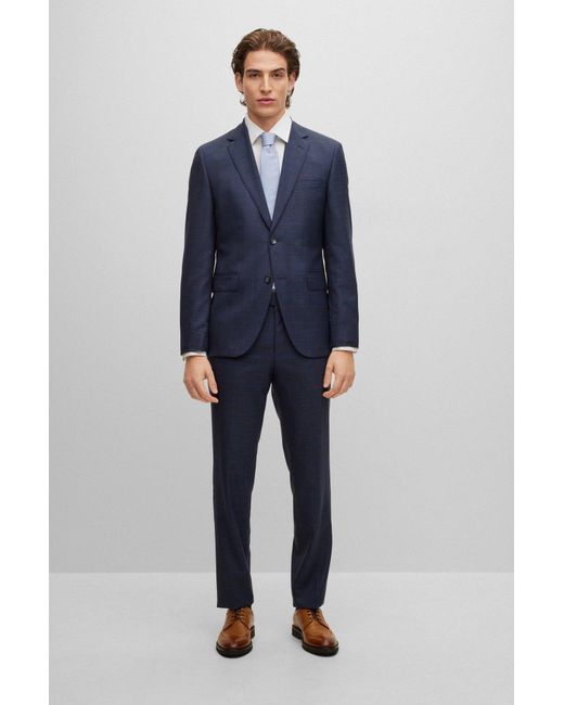 BOSS Logo Suit in Blue for Men | Lyst