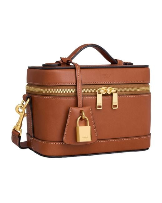 Celine Vanity Shoulder Bag in Brown | Lyst