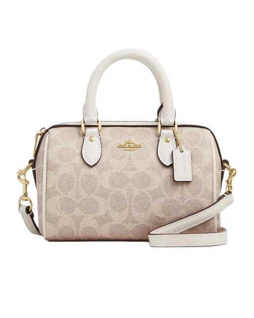 COACH Logo Tote Bag in Natural | Lyst