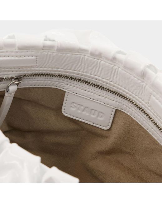 STAUD Logo Handbag in White | Lyst