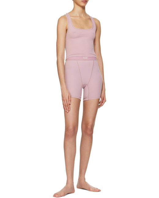 Skims Square Neck Vest in Pink | Lyst