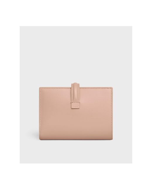Celine Quilted Wallet in Pink | Lyst