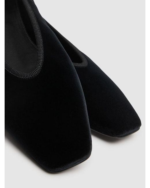 TOTEME Square-Toed Ballet Flats in Black | Lyst