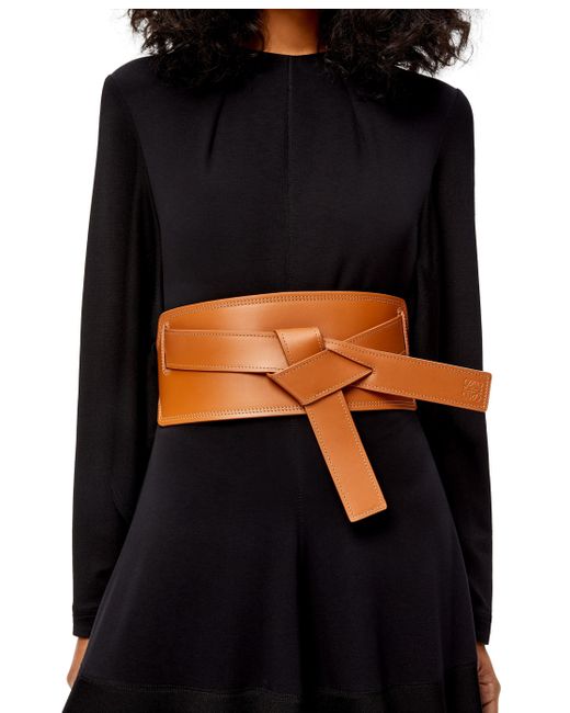 Loewe Gate Wide Belt in Brown | Lyst