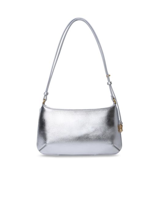 Palm Angels Logo Lettering Metallic Effect Shoulder Bag in White | Lyst