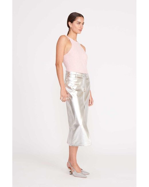 STAUD Logo Skirt in Gray | Lyst STAUD Logo Skirt in Gray | Lyst