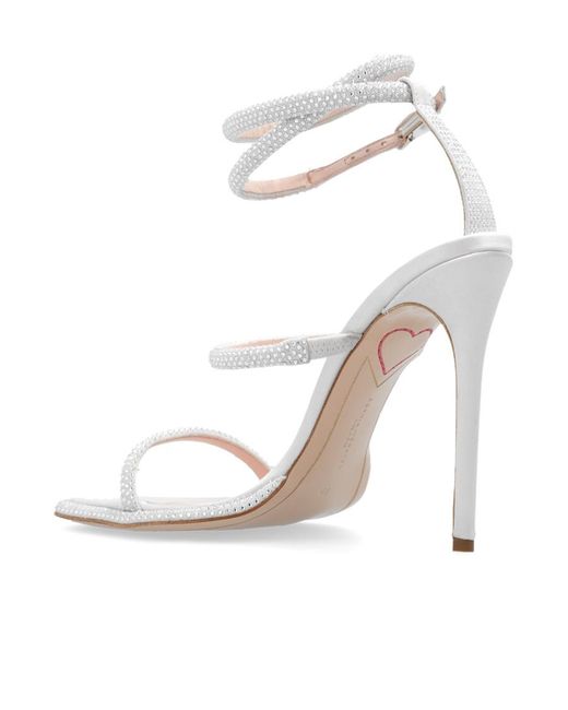 Sophia Webster Square-Headed High-Heeled Sandals in White | Lyst