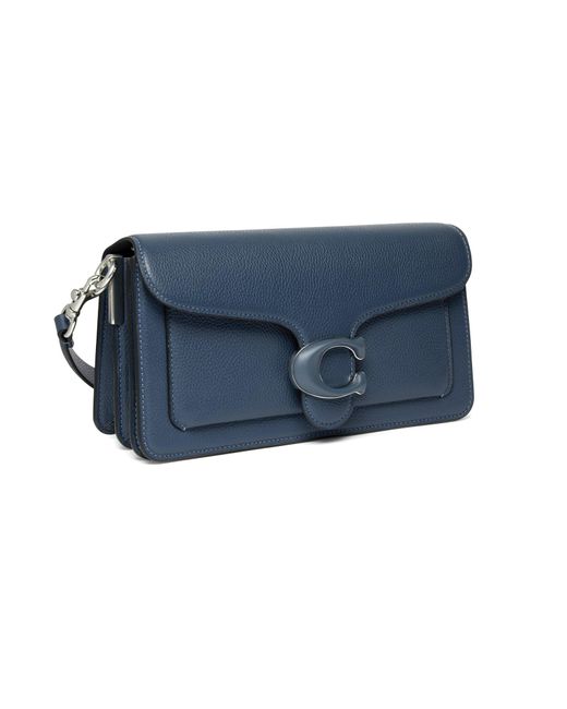 COACH Logo Shoulder Bag in Blue | Lyst