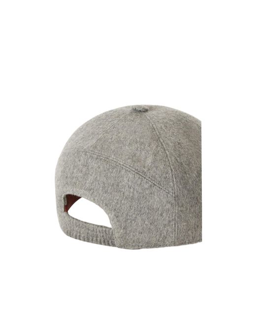 Loro Piana Solid Color Baseball Cap in Gray | Lyst