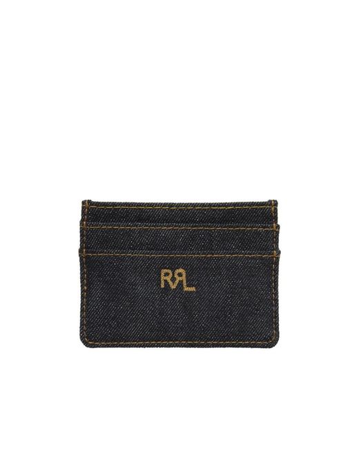 RRL Logo-Appliqué Denim Cardholder in Black for Men | Lyst