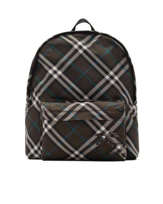 Burberry Vintage Check Backpack in Black for Men | Lyst