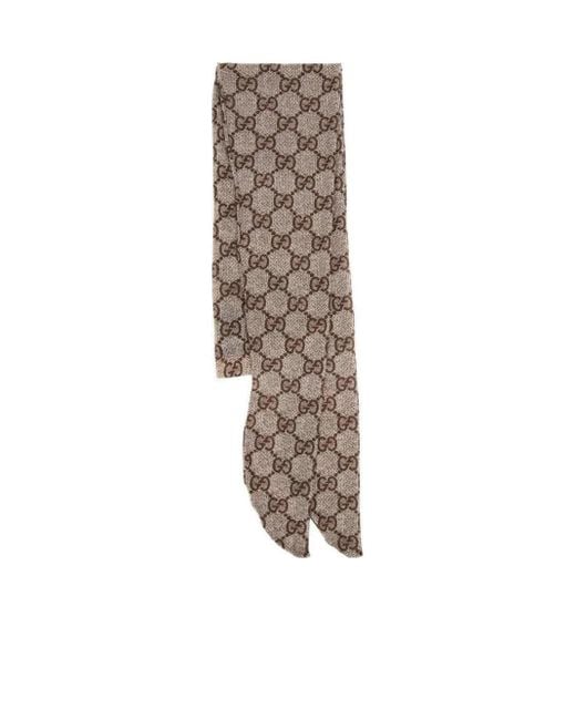 Gucci Gg Patterned Tights in Natural | Lyst