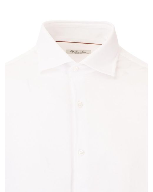 Loro Piana Classic Button-Up Shirt in White for Men | Lyst