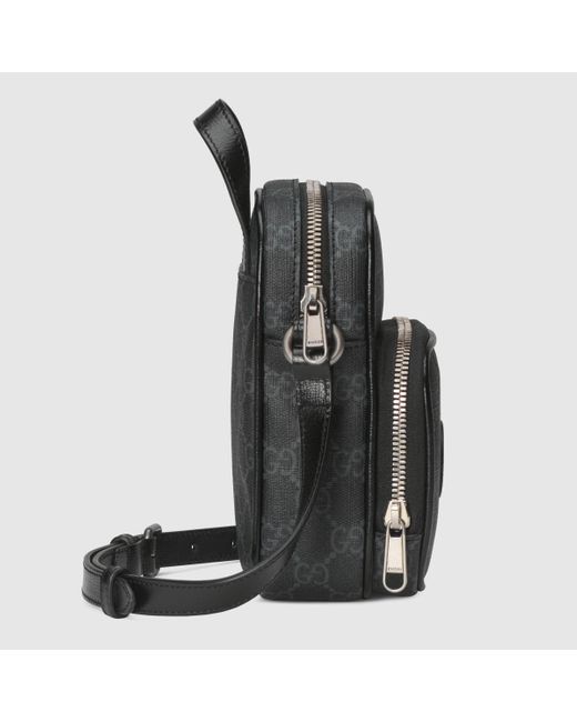 Gucci Logo-Patch Zip-Fastening Backpack in Black for Men | Lyst