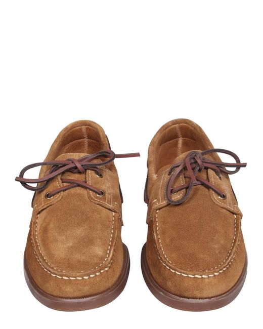 Paraboot Lace-Up Boat Shoes in Brown for Men | Lyst