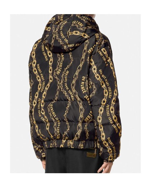 Versace Jeans Couture Double-Sided Hooded Down Jacket in Gray for Men ...