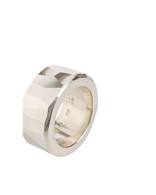Werkstatt:münchen Structural Ring in White for Men | Lyst