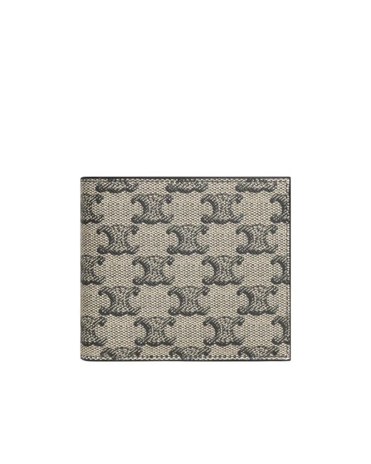 Celine Double-Fold Wallet in Gray for Men | Lyst
