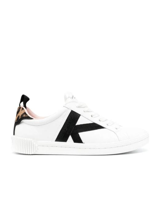 Kate Spade Logo Detail Casual Sneakers in White | Lyst