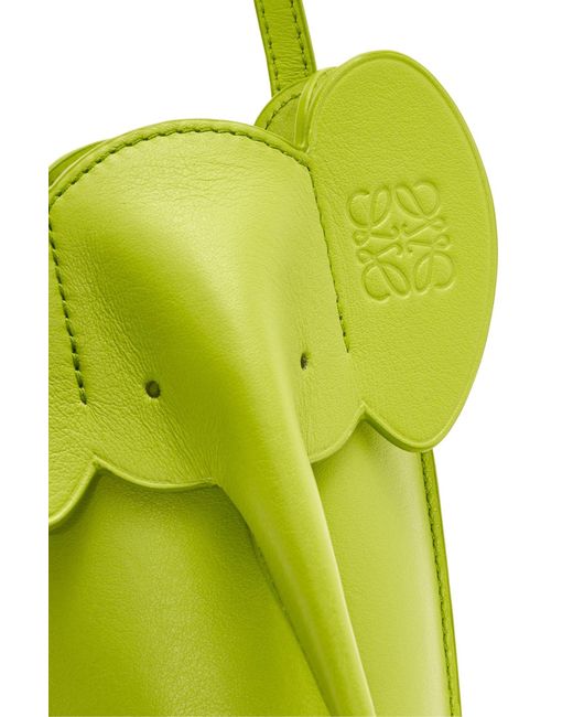 Loewe Calfskin Elephant Mini Bag in Green | Lyst