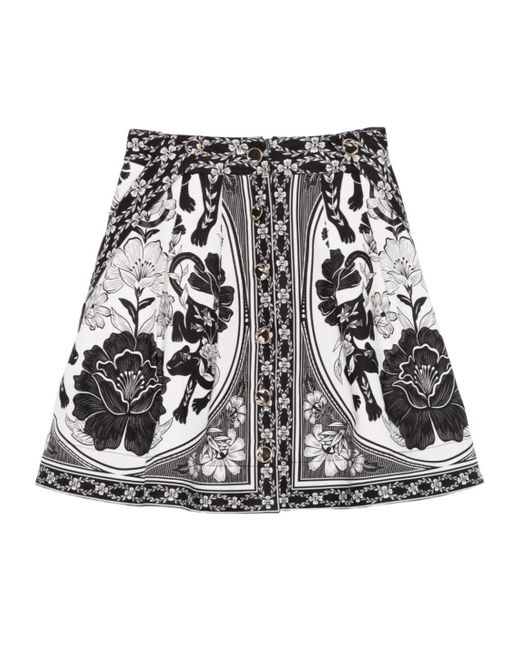 FARM Rio Pattern Skirt in Black | Lyst