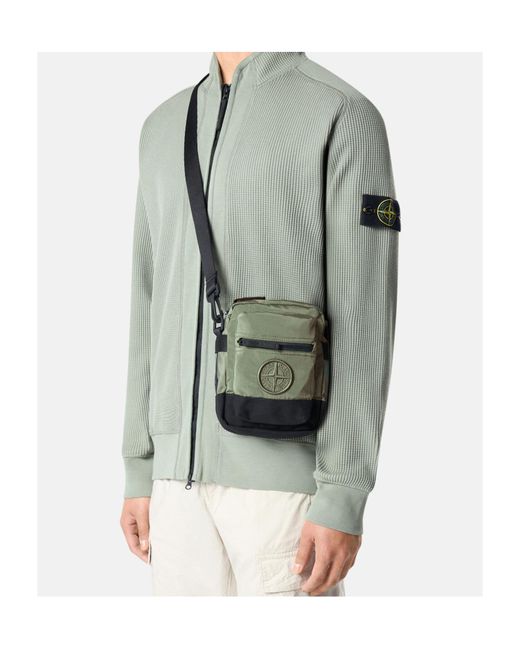 Stone Island Compass-Badge Messenger Bag in Green for Men | Lyst