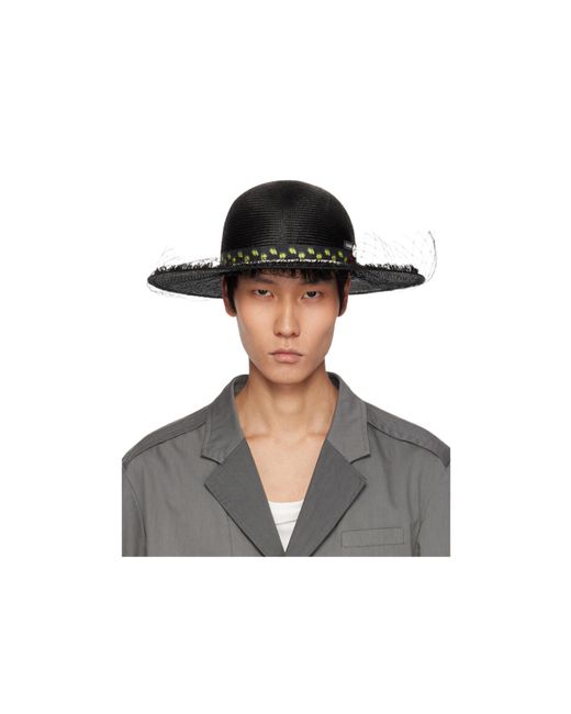 Undercover Wide Brim Bucket Hat in Black for Men | Lyst