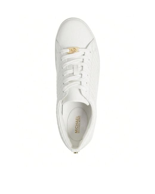Michael Kors Keaton Logo-Debossed Sneakers in White | Lyst