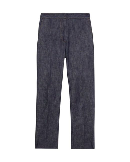 Burberry Straight Fit Monogram Motif Japanese Denim Jeans in Blue | Lyst