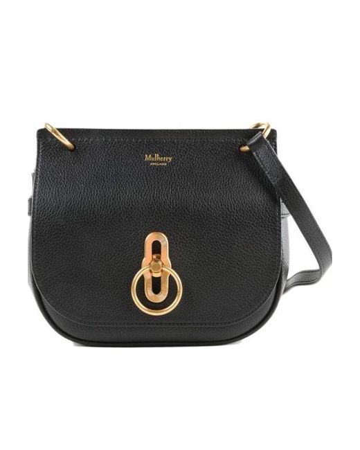 Mulberry Small Amberly Satchel Bag in Black | Lyst