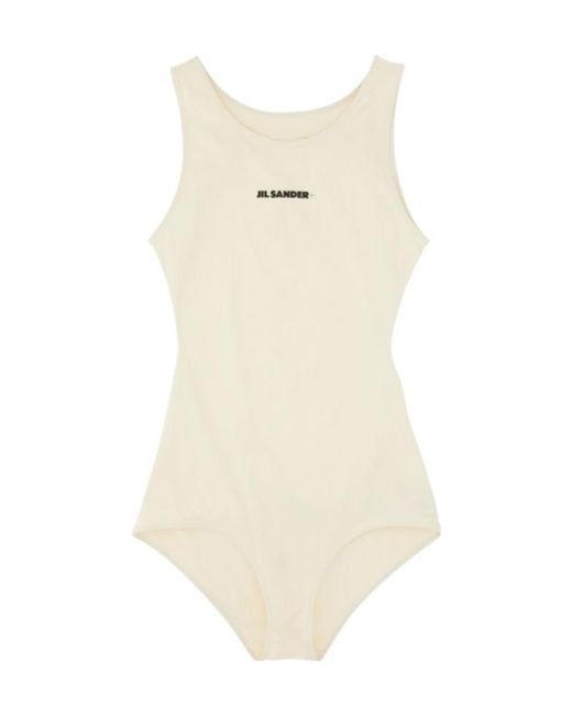 Jil Sander Logo Swimwear in Natural | Lyst UK