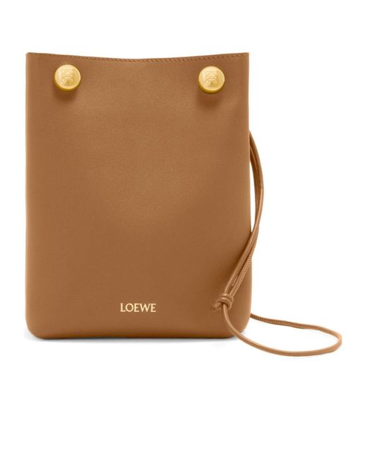 Loewe Logo Printed Pouch in Brown | Lyst