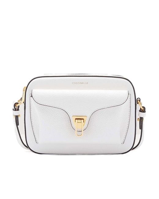 Coccinelle Small Beat Cross Body Bag in White | Lyst
