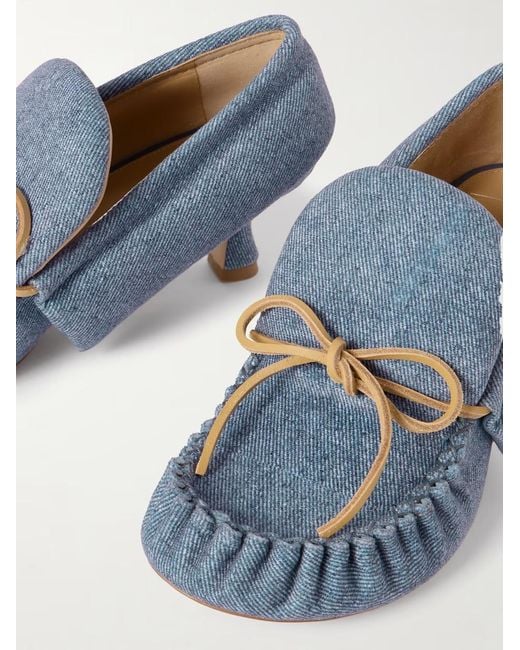JW Anderson Bow Detail High Heels in Blue | Lyst