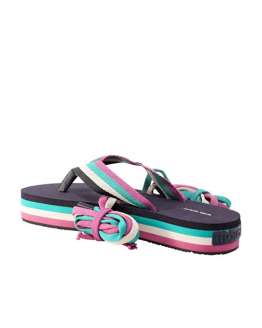 Isabel Marant Herringbone Slippers in Blue | Lyst