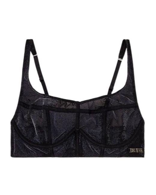 DIESEL X Savage X Fenty Capsule Series Mesh Bra in Black | Lyst