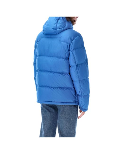 Polo Ralph Lauren Pony Logo Hooded Down Jacket in Blue for Men | Lyst