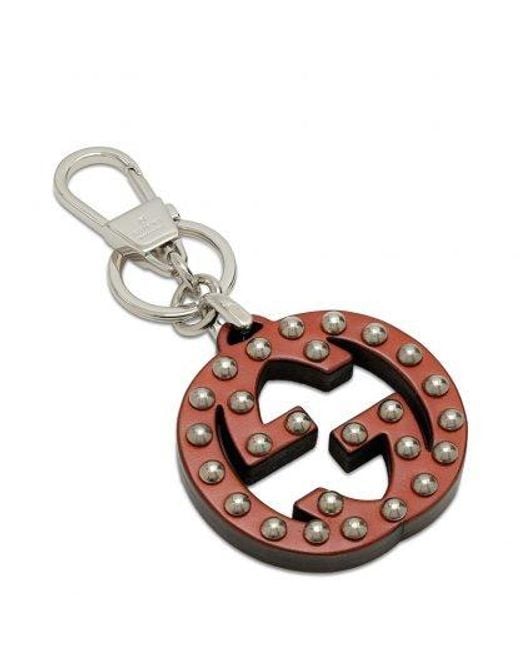 Gucci Double G Key Chain in White | Lyst