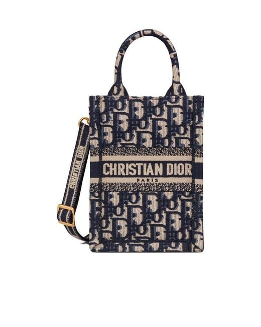 Dior Mini Book Tote Mobile Phone Bag in Black | Lyst