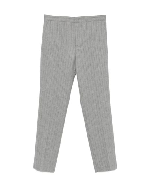 Twinset Oval T-Logo Trousers in Gray | Lyst